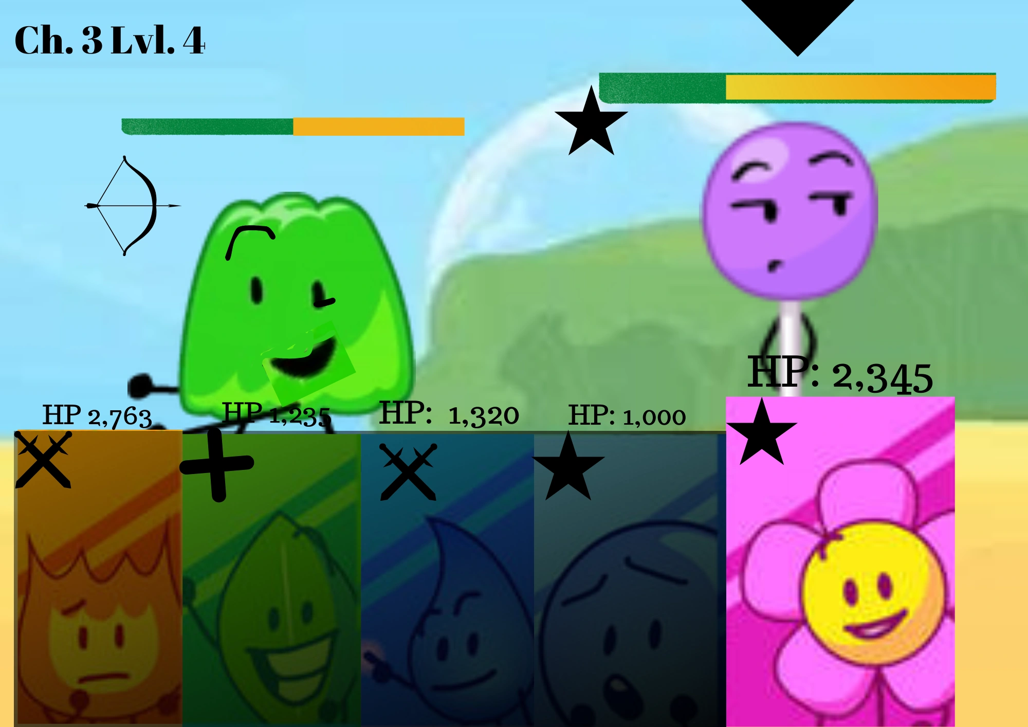 So I have this BFDI RPG thing in my brain and I made a few photos in ...