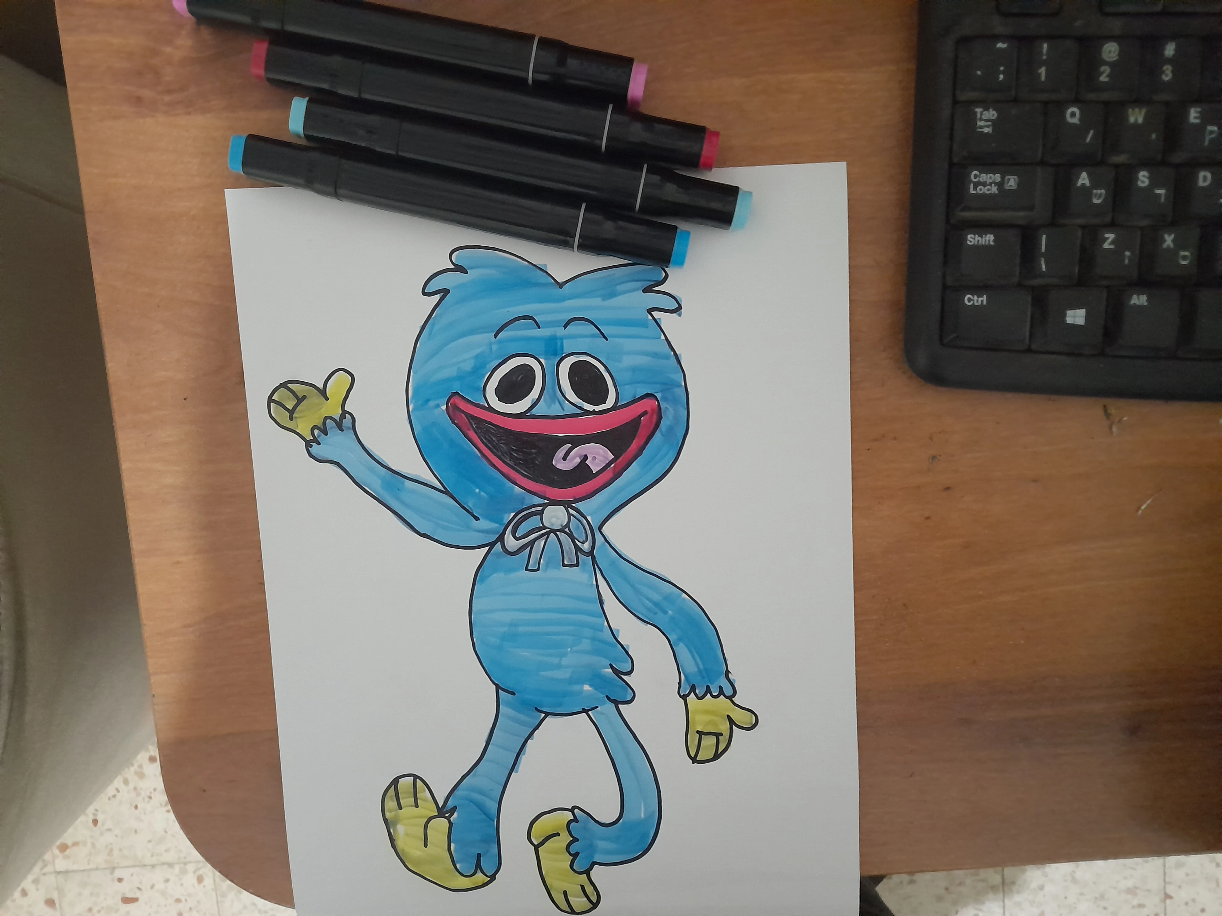 My 2nd drawing of Huggy Wuggy | Fandom