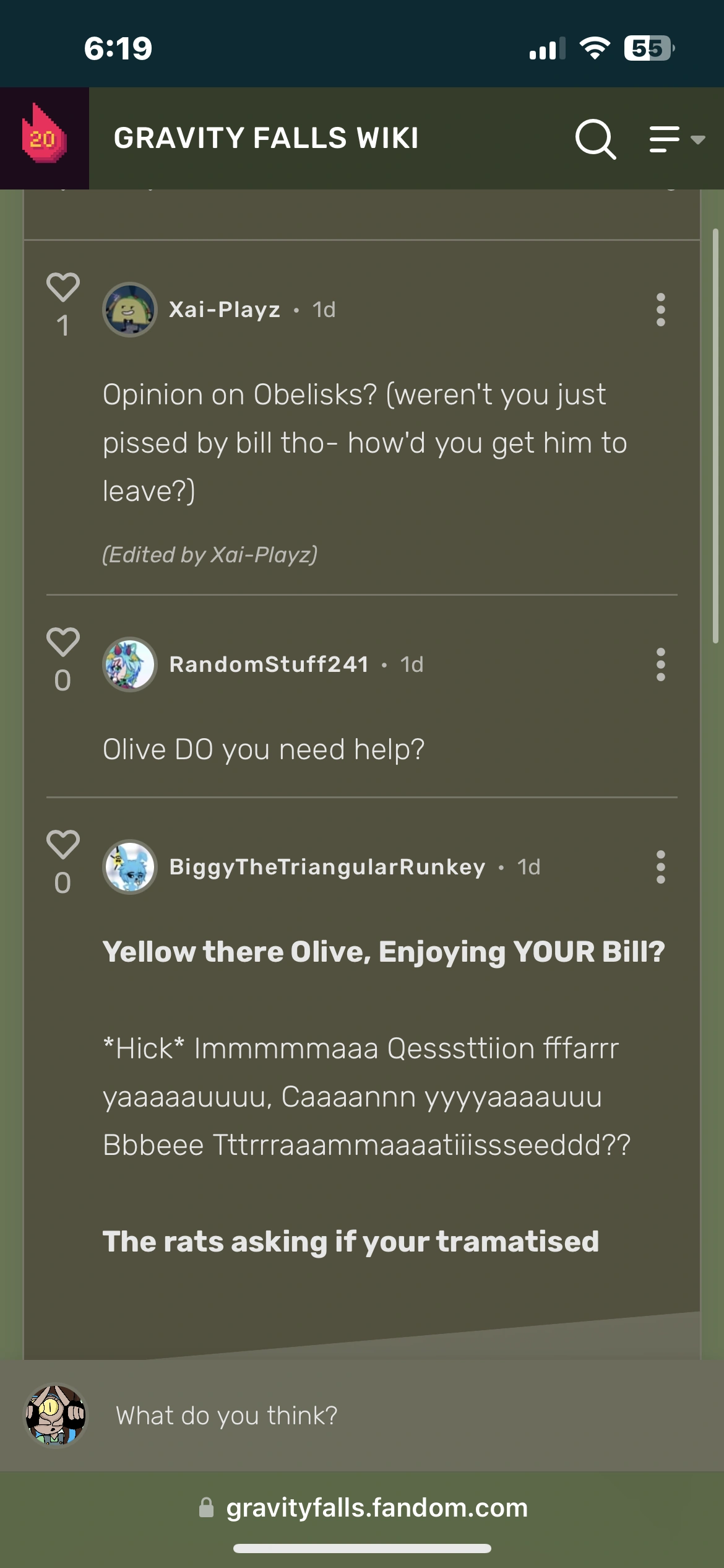 Answering olives questions | Fandom