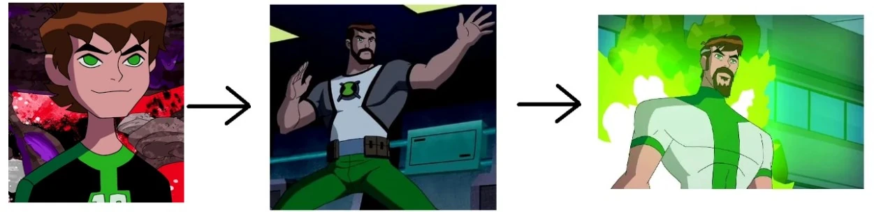 Considerando el futuro de Ben Prime está el Ben10k de UA y OV. Armé ...