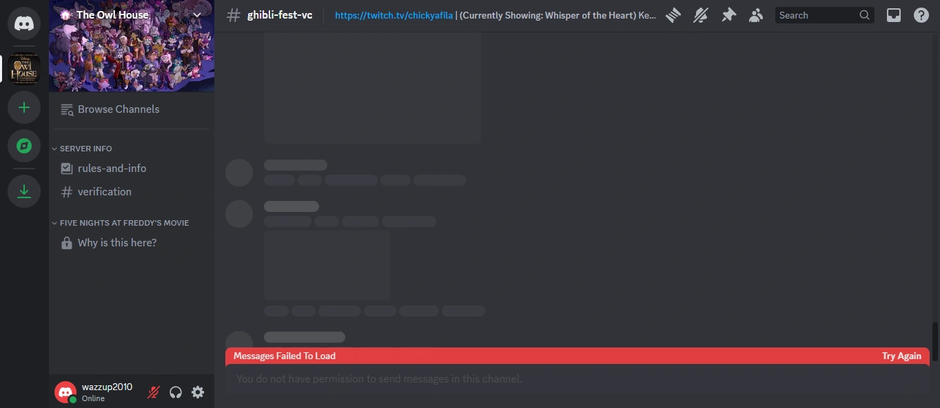 so i tried to join the TOH discord for the first time but this is all i ...