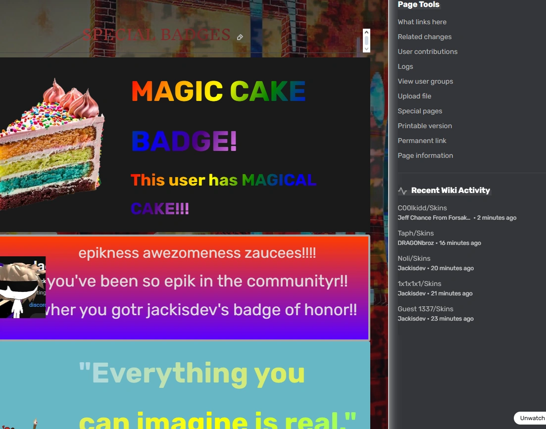 WHY DO MY BADGES LOOK HUGE | Fandom