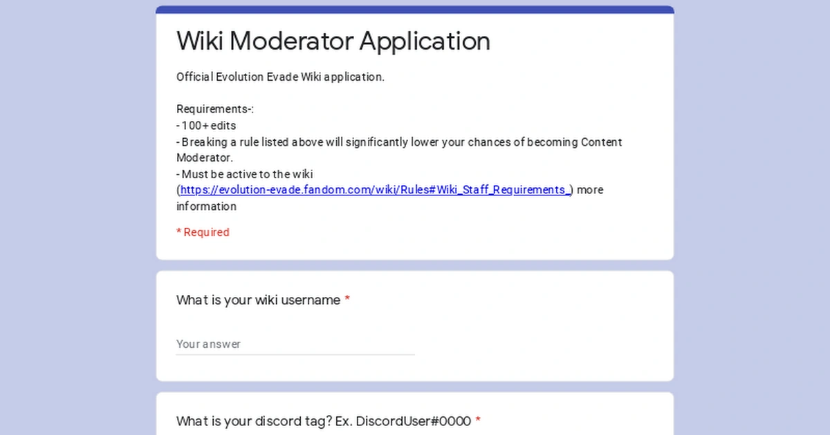 Wiki Moderator Application (July 2021) | Fandom