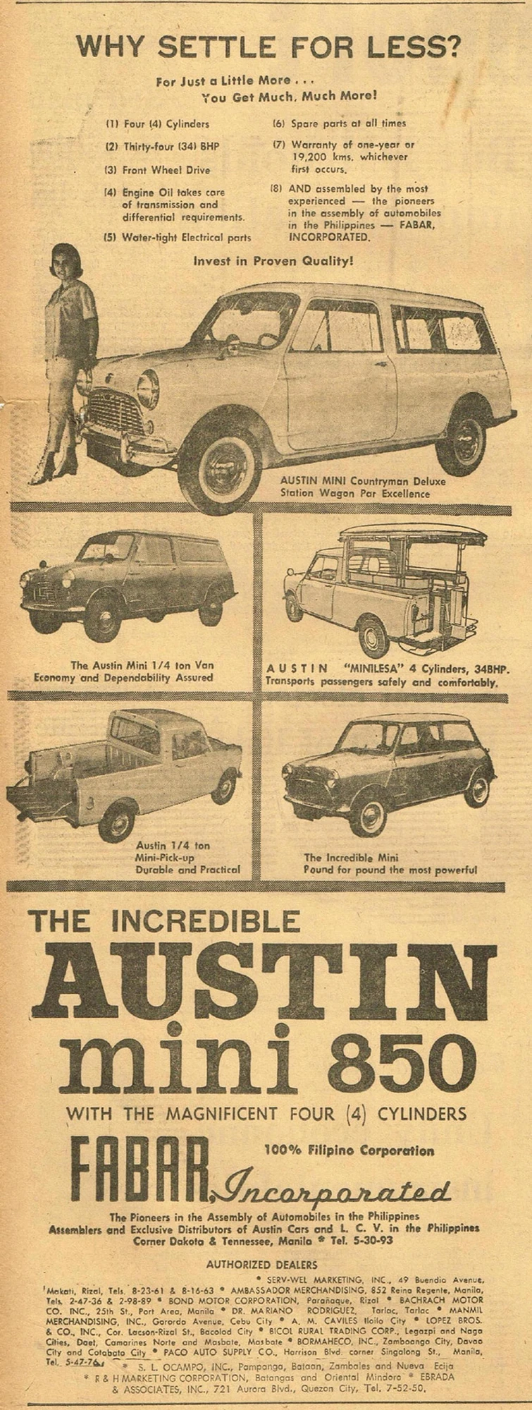 Austin Mini 850 Ph Ad circa late-60s | Fandom