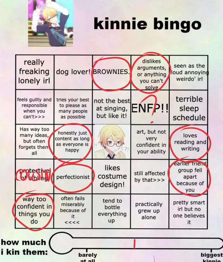 I did a kinnie bingo of every character | Fandom