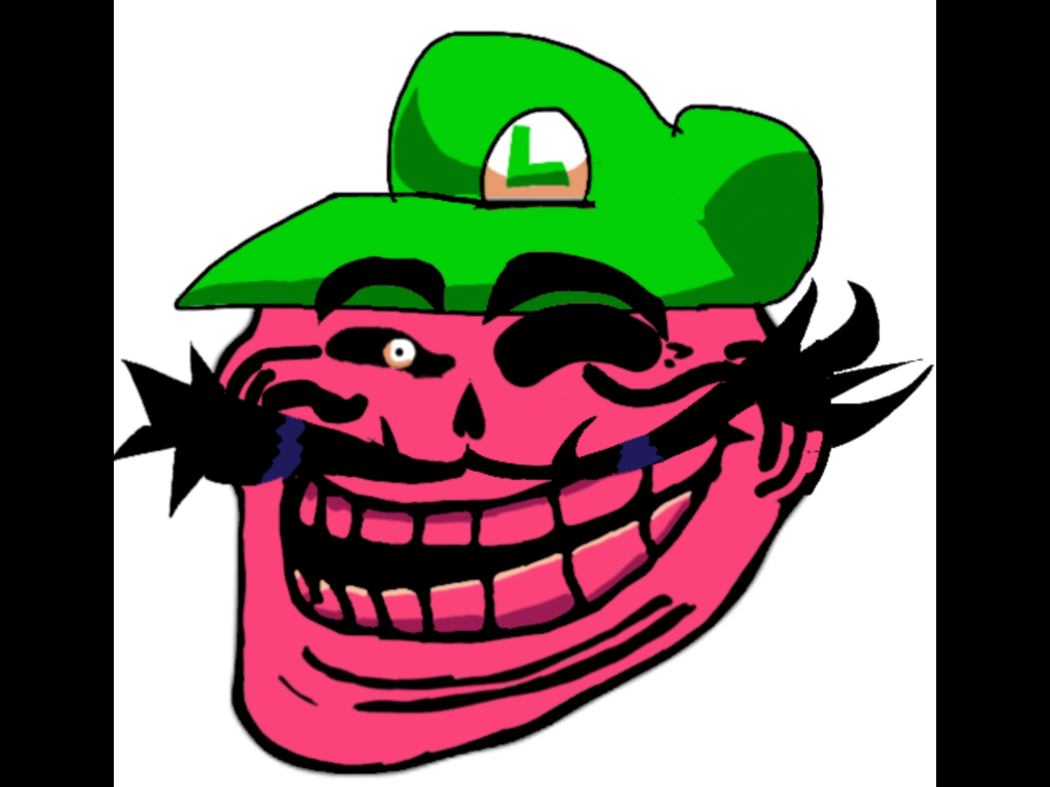 Mario madnes... trollface ihy luigi... I drewed... not proud of ...