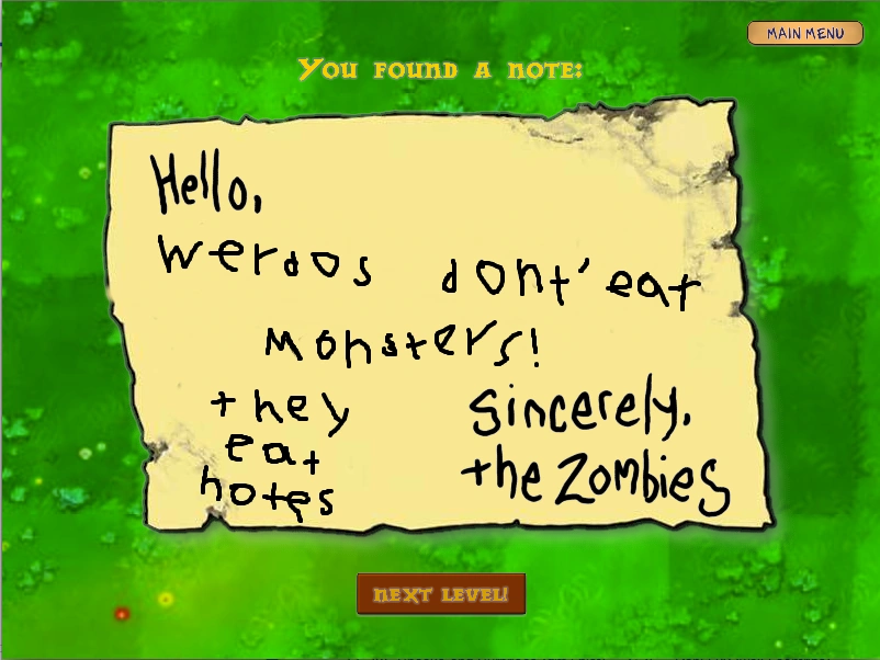 A quick message from the zombies | Fandom