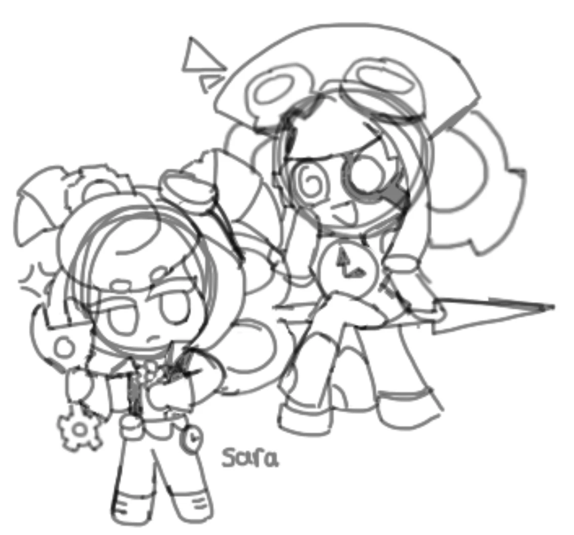 Magma Doodle of Beta Croissant and Timekeeper | Fandom