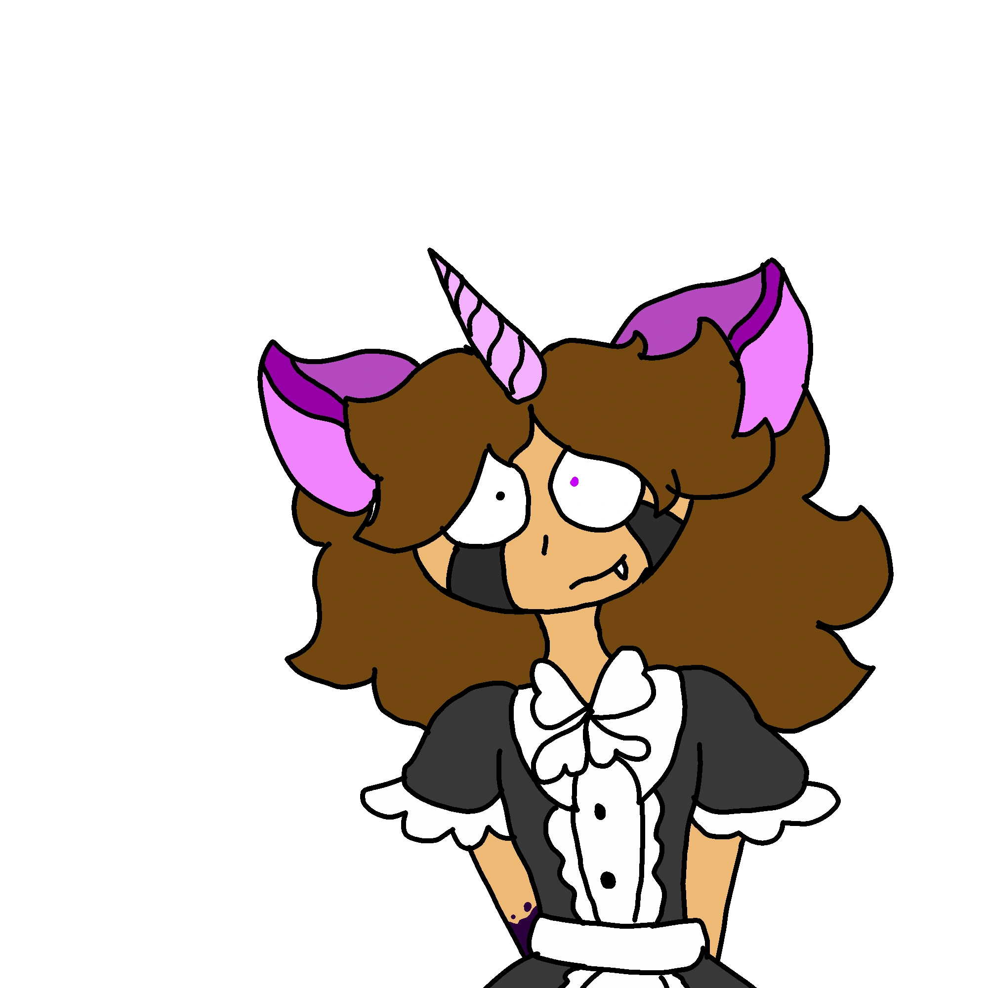 Felt like completing the maid manu drawing | Fandom