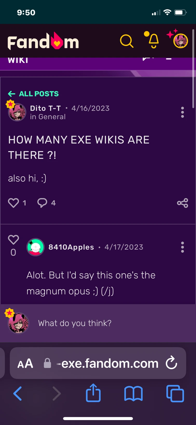//a random question | Fandom