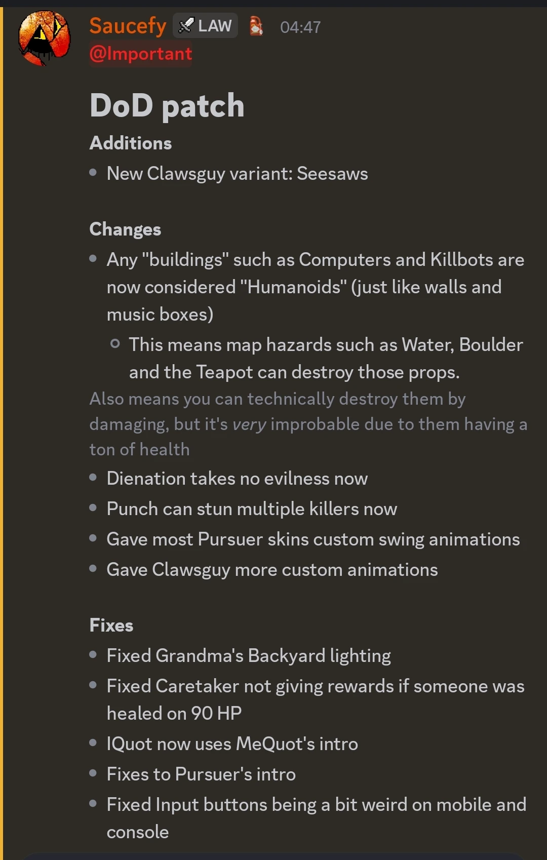 DoD Patch, Fixes + new variant | Fandom