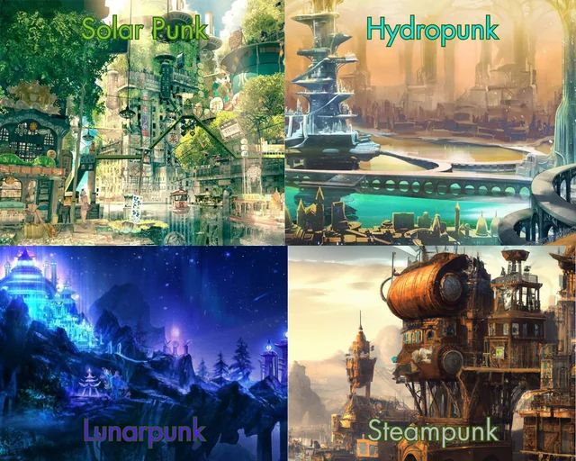What futuristic genre aesthetic would be best suited for the 4 Nations ...