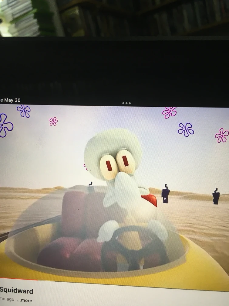 Squidward on a krabby patty mobile | Fandom