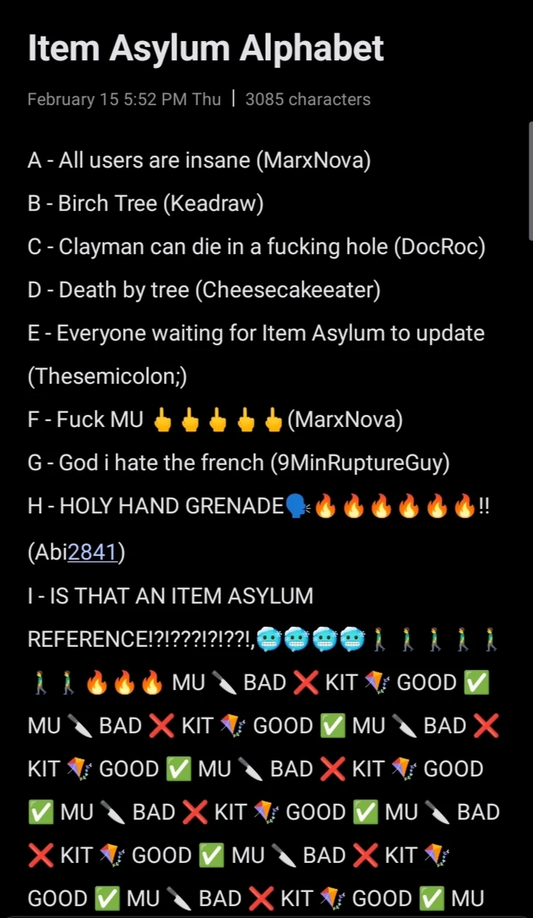 Item Asylum Alphabet - Q | Fandom