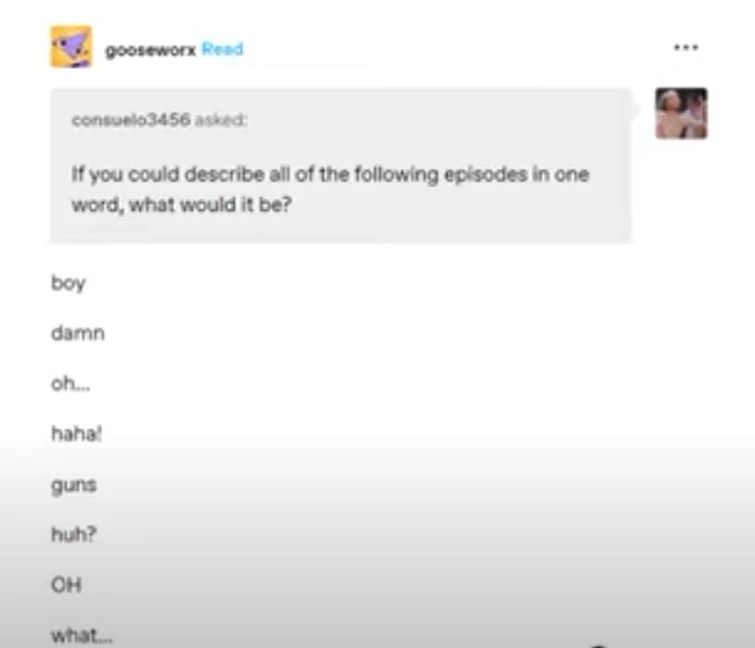 Episodes 2-9 described in 1 word | Fandom