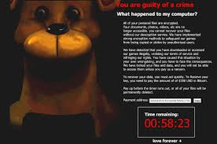 What do y'all think of the FNAF 1 ransomware meme? | Fandom