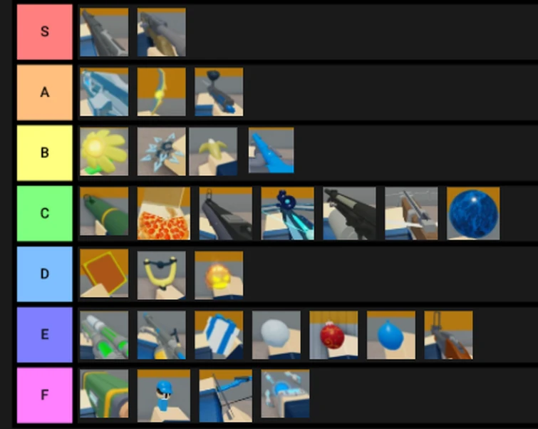 projectile weapons tier list | Fandom
