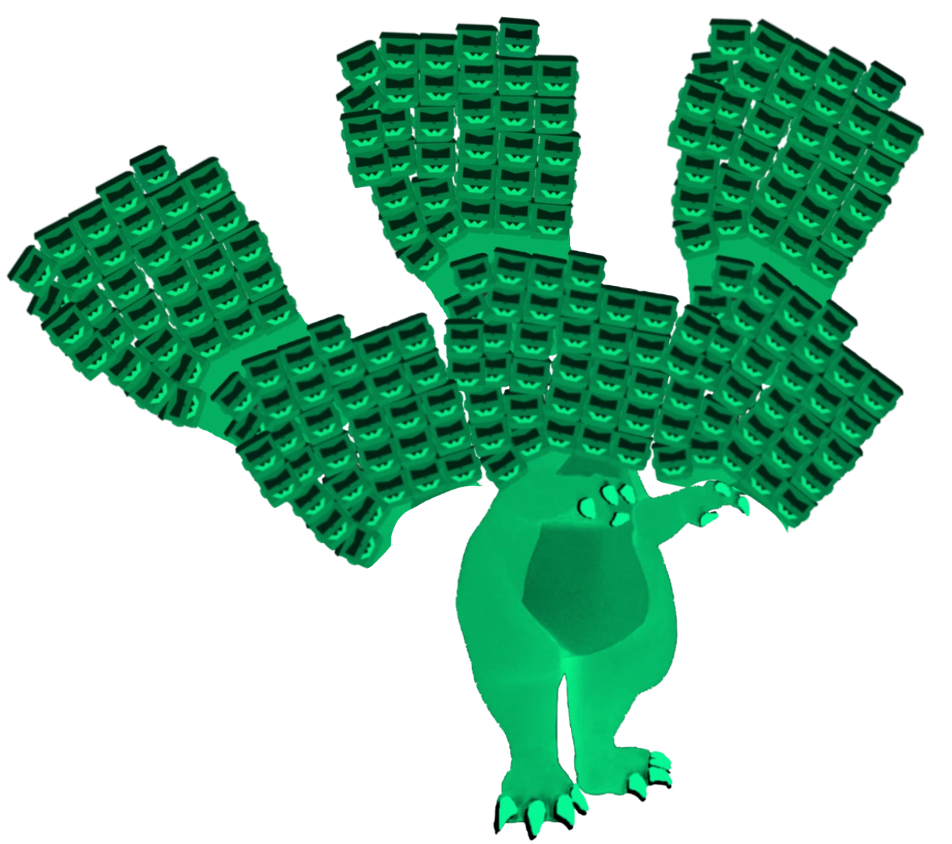 I made new versions of 201-250 Headed Demon Barney! | Fandom