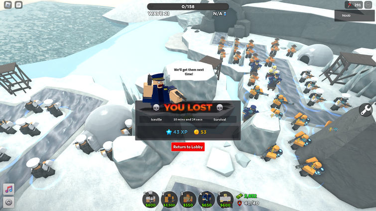 So i decide to try to beat normal mode without upgrading any towers and died to the speady boss ...