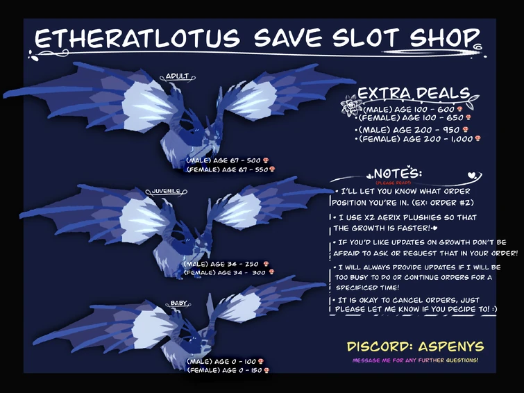 Etheralotus Save Slot shop! | Fandom