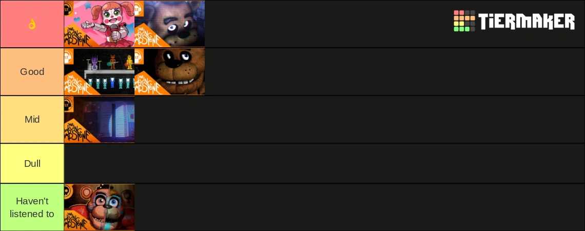 TLT fnaf songs tier list | Fandom