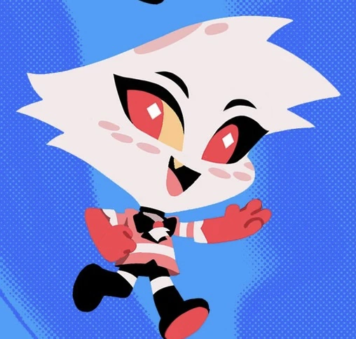 Chibi angel dust in blue background | Fandom