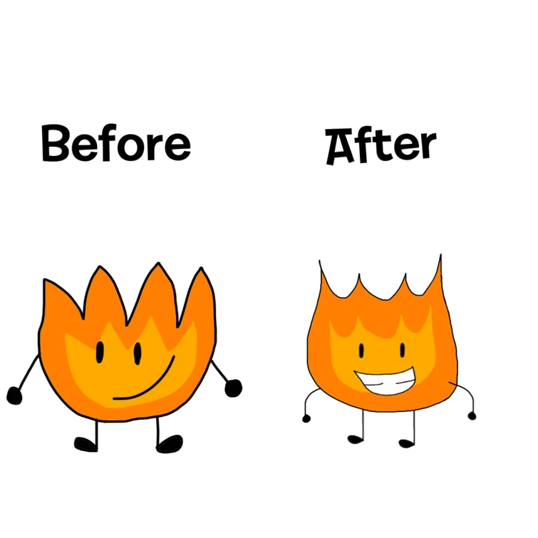 how i used to draw firey vs how i draw him now | Fandom