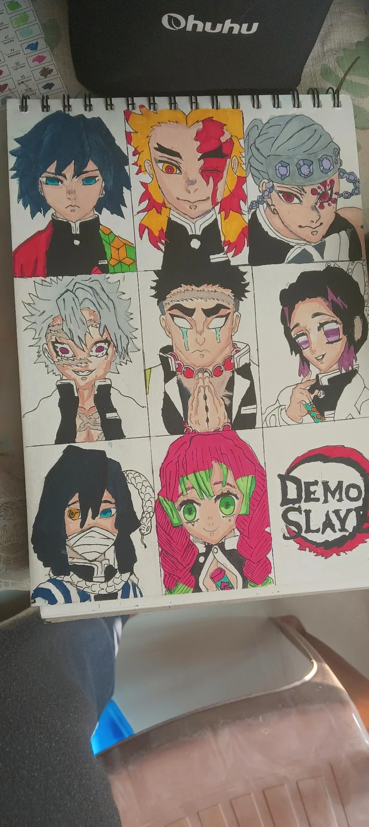 The 9 hashira (couldn't draw muichiro to be Frank) | Fandom