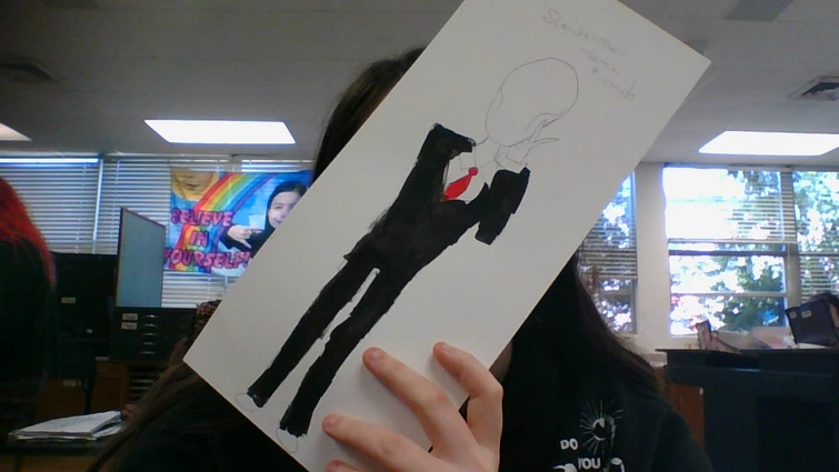Slender man art I did for an art class assignment | Fandom