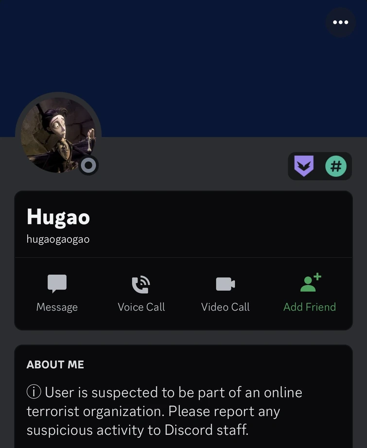 I was literally just checking people’s profiles in a server I’m in 😭😭😭 ...