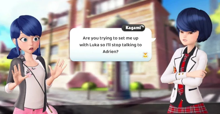 here is how lukagami came true and also kagami giving adrien a sword ...