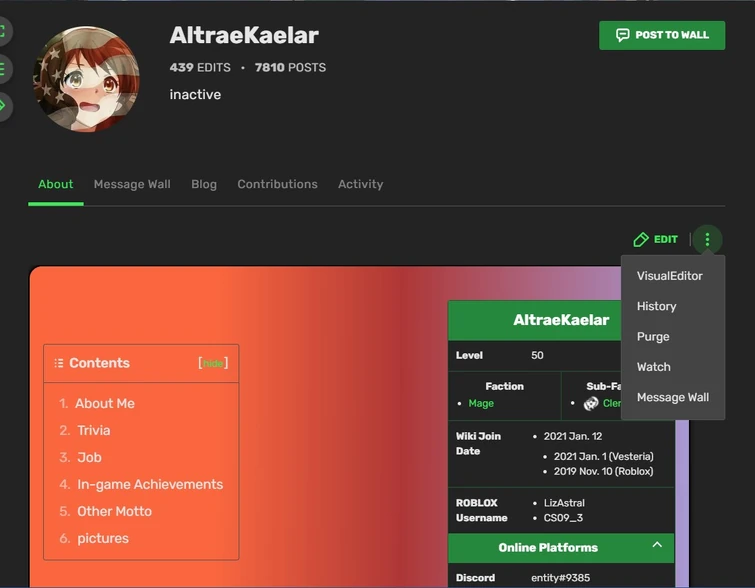 you cannot load my profile page | Fandom