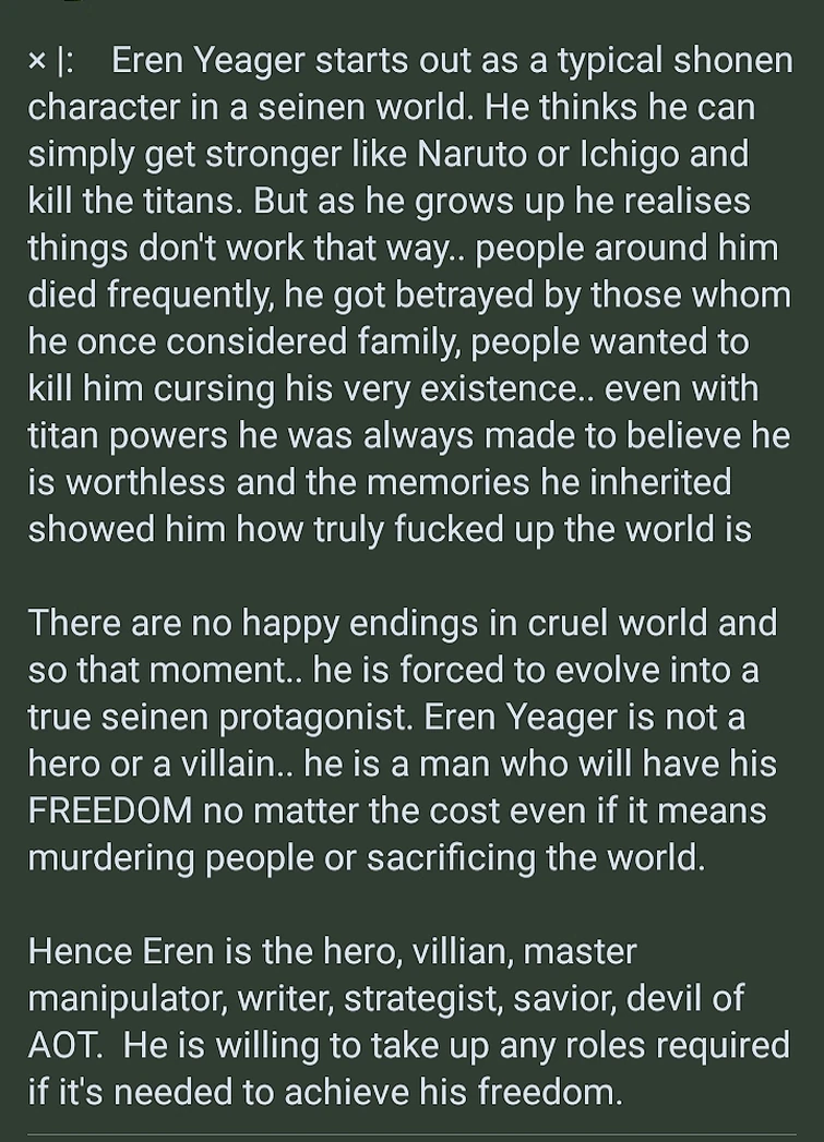 EREN YEAGER ( rad character analysis ) | Fandom