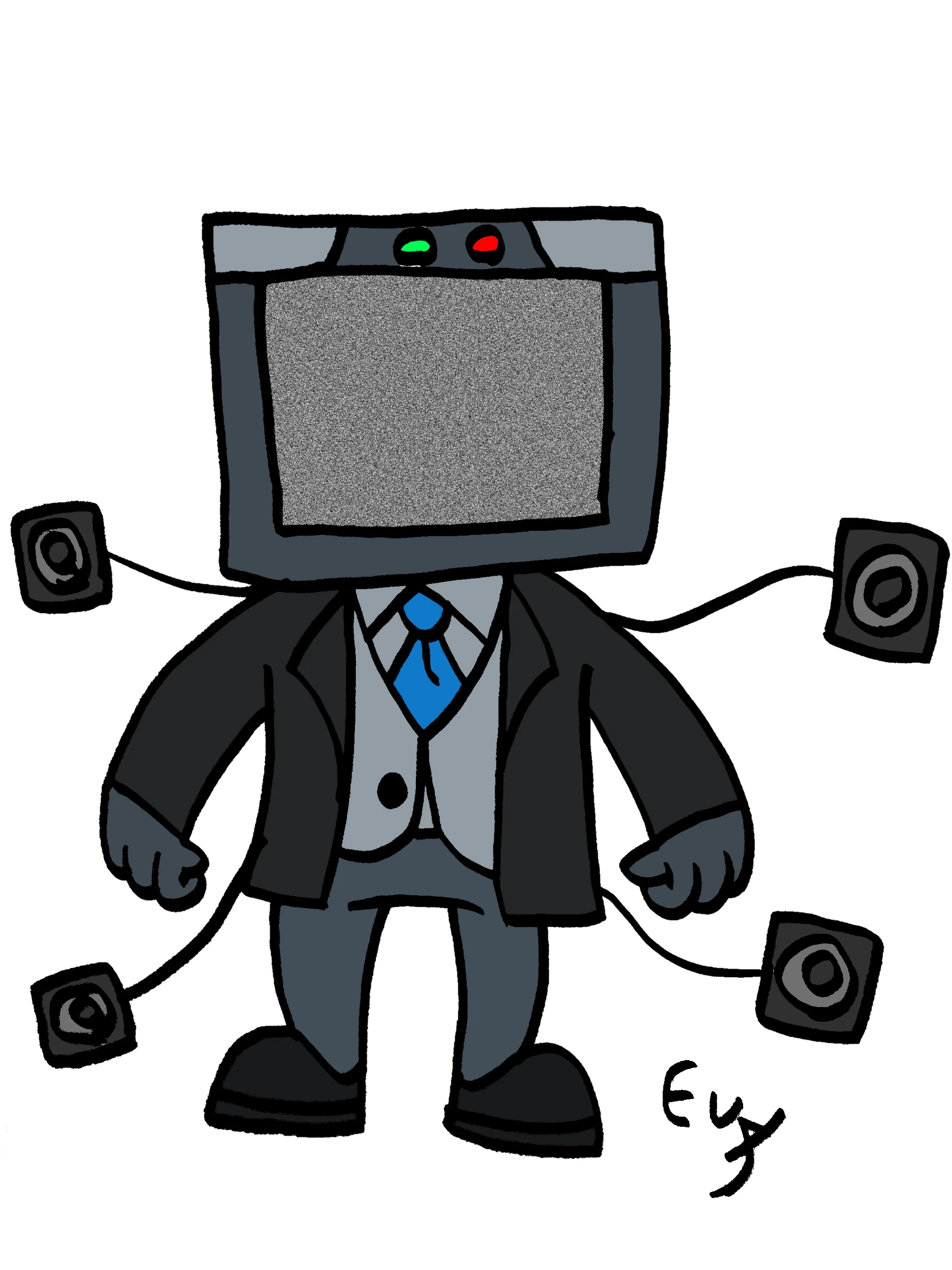 My drawing of the Upgraded Large TV Man | Fandom