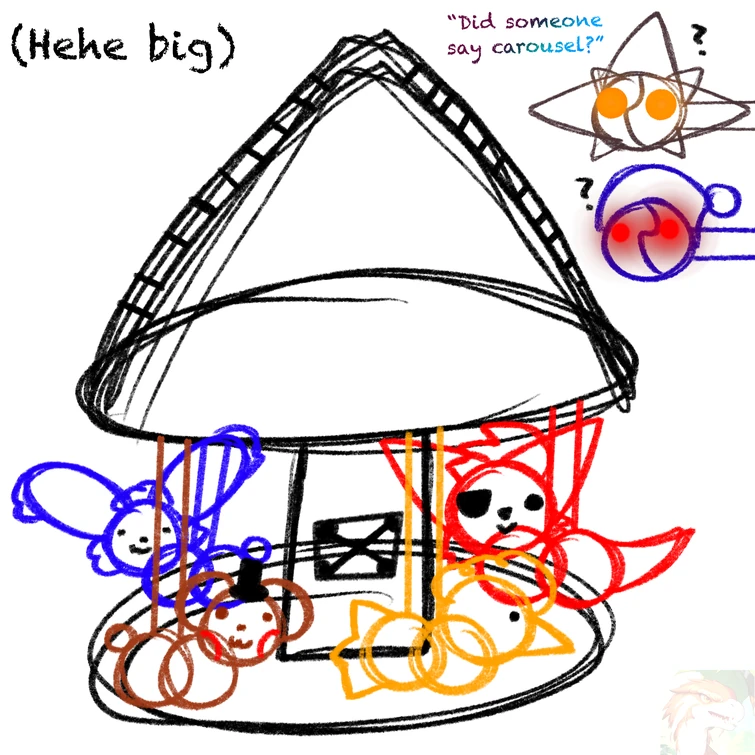 Sketch of the FNAF 2 carousel | Fandom