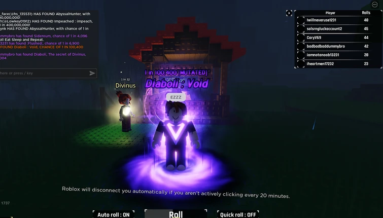 Diaboli void with 44 rolls | Fandom