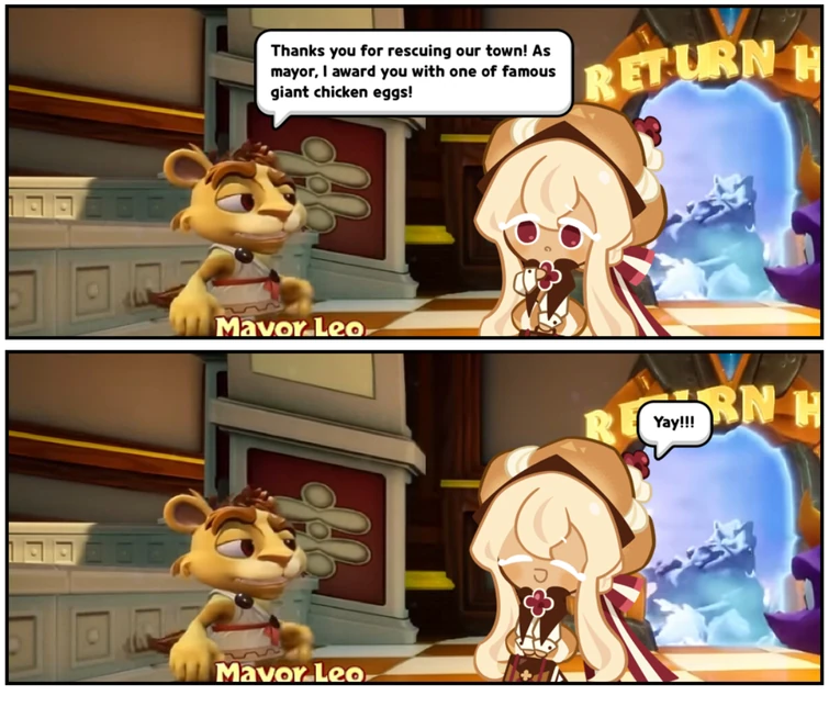 Caramel choux cookie after saving a lion town from rhyrocs | Fandom