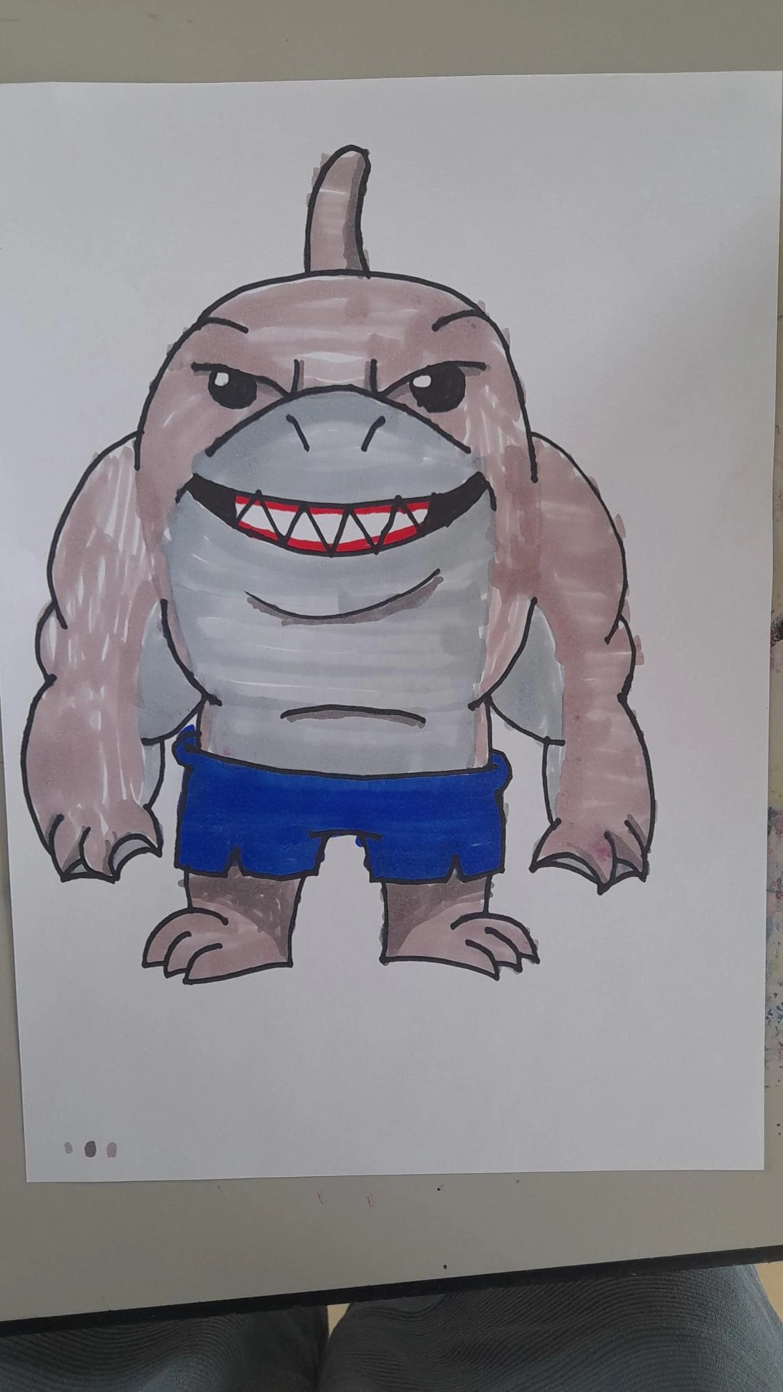 My drawing of King Shark (IDK where else to post it) | Fandom