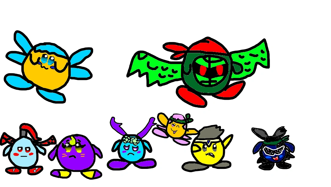 Drew the bad color combo puffballs | Fandom