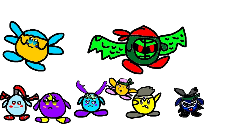 Drew the bad color combo puffballs | Fandom