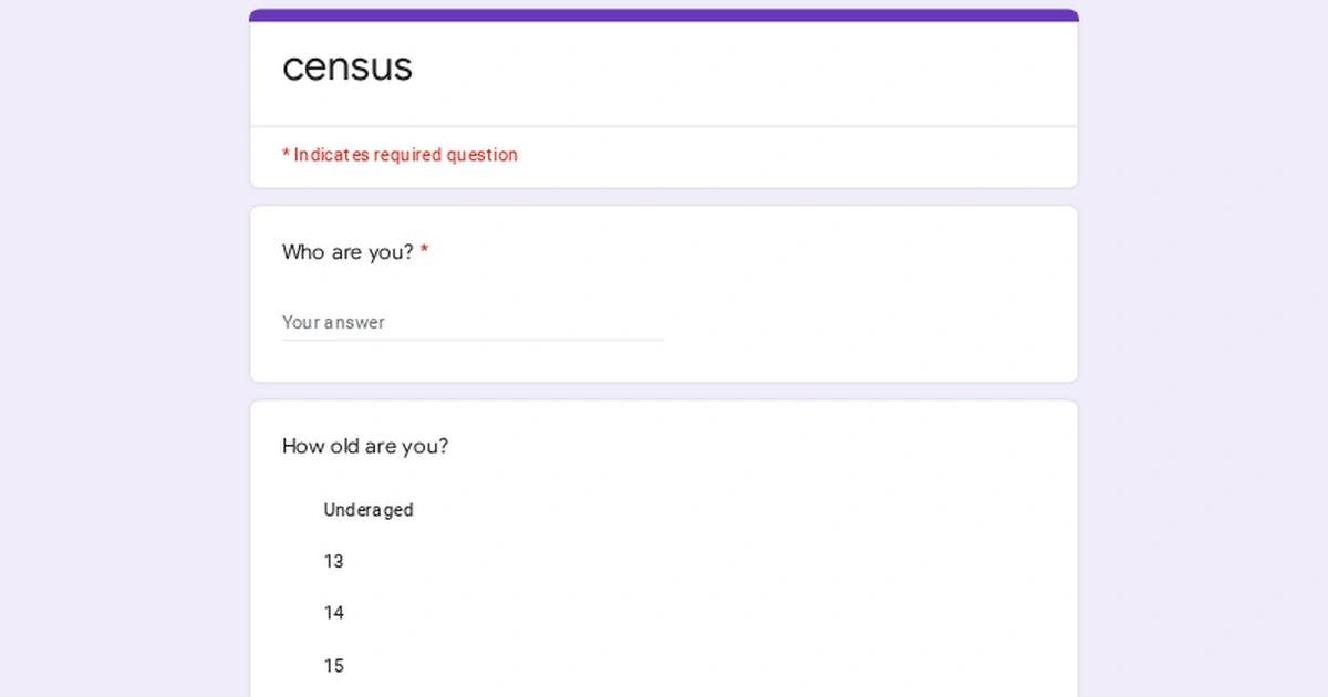 Please do this census. | Fandom