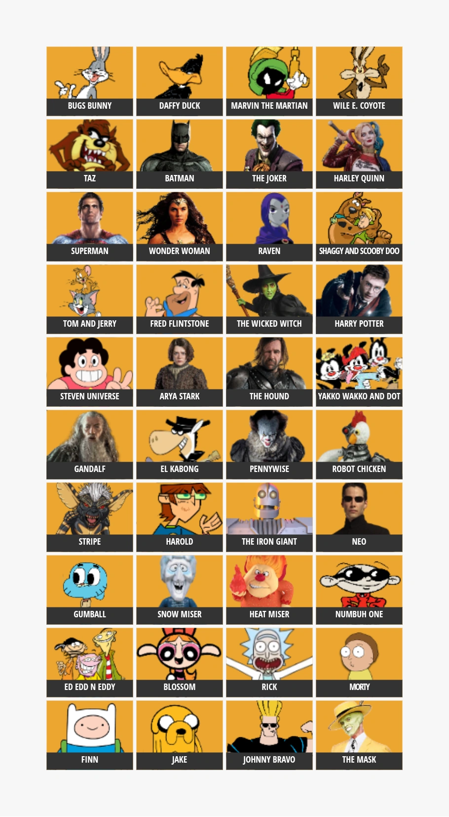 Here's the roster (minus DLC) | Fandom