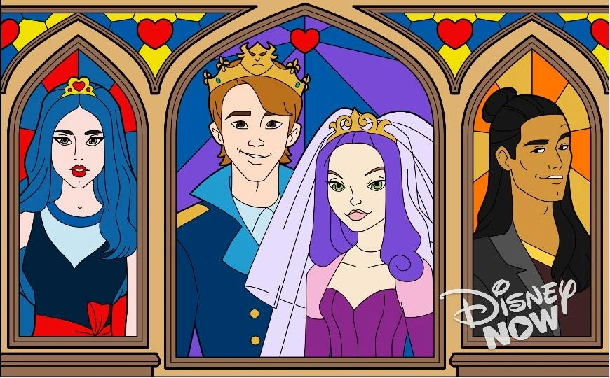 I colored Mal, Ben, Evie, and Jay in Descendants: The Royal Wedding ...