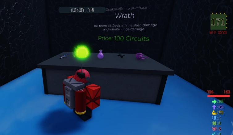 oh hey thats 100 circuit wrath (every item in the final shop costs 100 ...