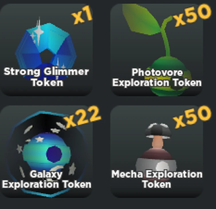 What does photovore, mecha and galaxy exploration tokens do? | Fandom