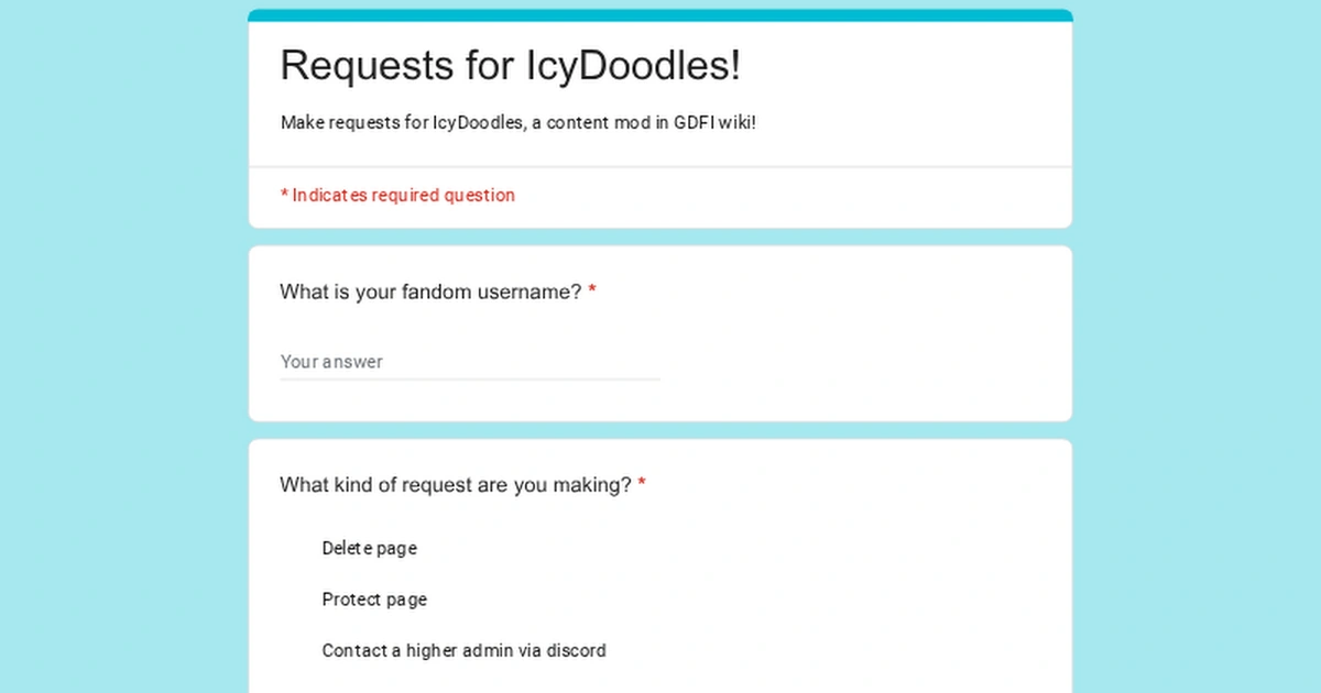 New Google Form for Requests! | Fandom