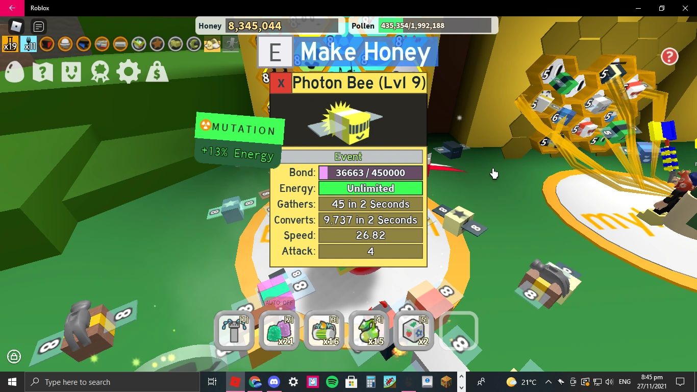 Finally got photon bee, I decided to use my hard-earned and only atomic ...