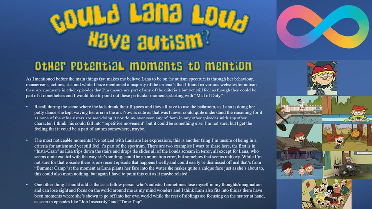 "Could Lana Loud Have Autism?" (Updated Edition) | Fandom