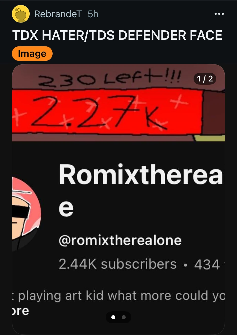 They literally doxxed his face over TDS... | Fandom