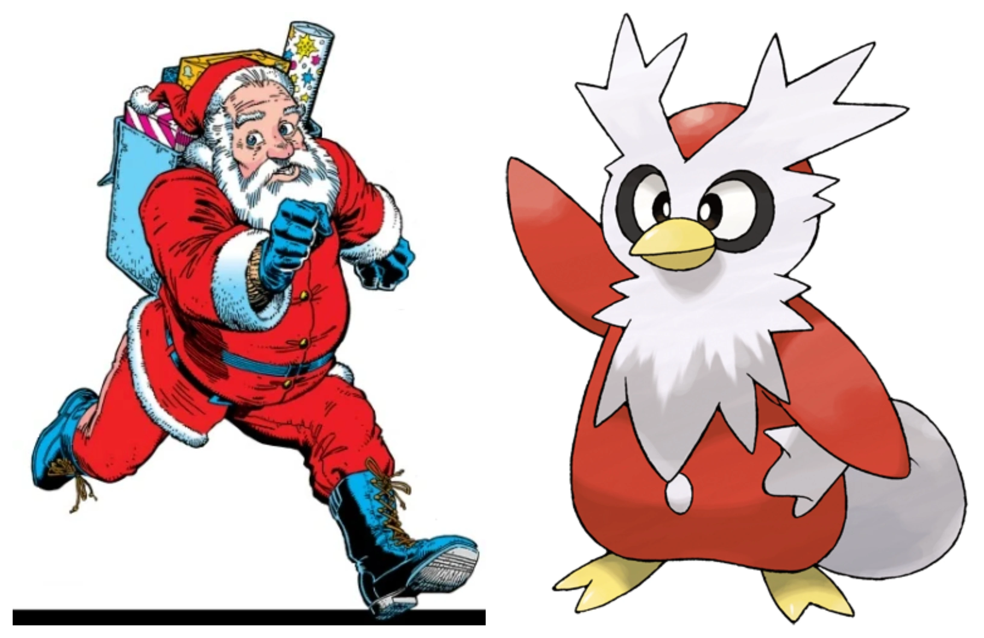 Marvel vs. Pokémon. Santa Claus vs. Delibird. | Fandom
